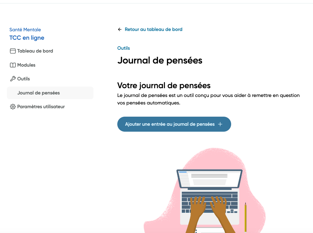 Remplir un journal de pensées – Help Centre Home